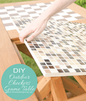 DIY Outdoor Checkers Game Table | Simply Designing with Ashley