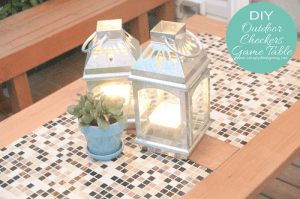 DIY Outdoor Checkers Game Table | Simply Designing with Ashley
