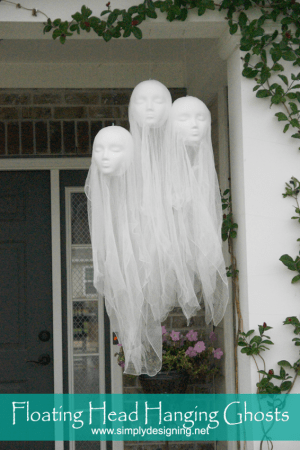 DIY Halloween Decorations | Floating Head Hanging Ghosts | Simply ...