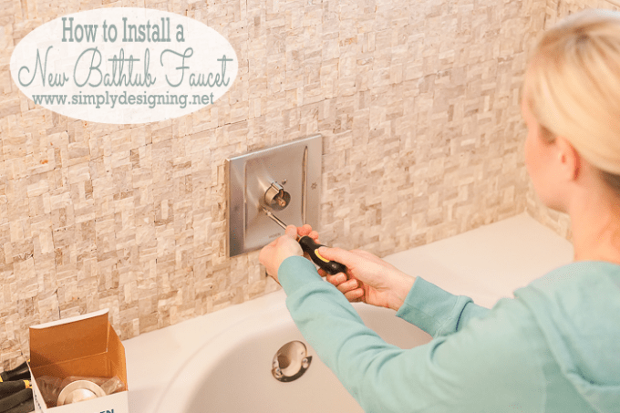 Master Bathroom Remodel: Part 10 { How to Install a Bathtub Faucet ...