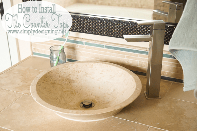 Master Bathroom Remodel: Part 8 { How to Install New Tile Counter Tops ...