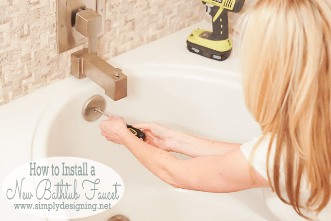 Master Bathroom Remodel: Part 10 { How to Install a Bathtub Faucet ...