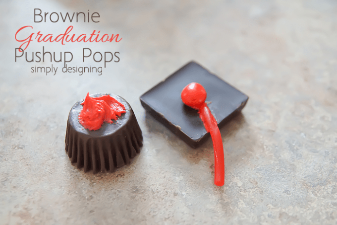 Brownie Graduation Pushup Pops | Simply Designing with Ashley