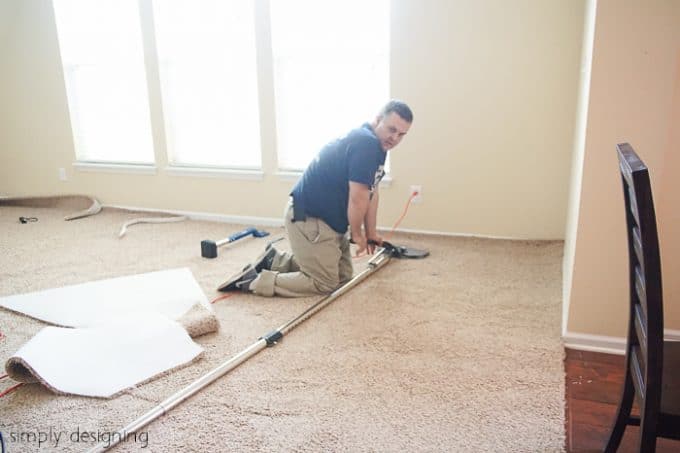 Installing New Carpet | Simply Designing with Ashley