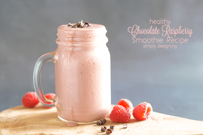 Healthy Chocolate Raspberry Smoothie Recipe | Simply Designing with Ashley