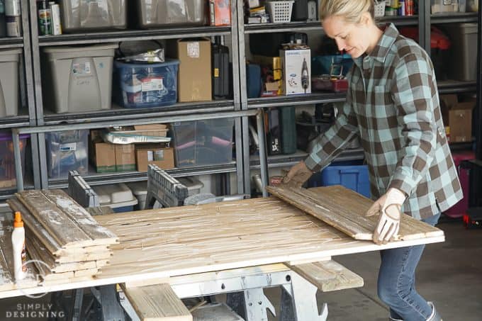 DIY Industrial Work Table with Barn Wood | Simply Designing with Ashley