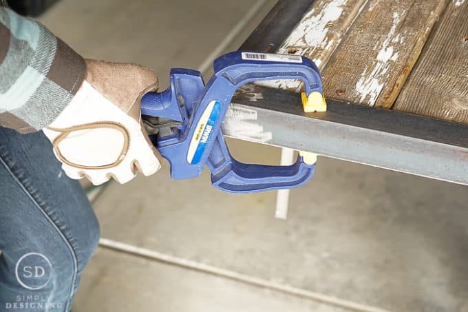 DIY Industrial Work Table with Barn Wood | Simply Designing with Ashley