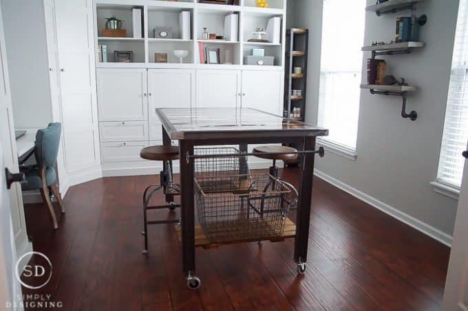 DIY Industrial Work Table with Barn Wood | Simply Designing with Ashley