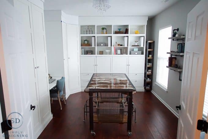 DIY Industrial Work Table with Barn Wood | Simply Designing with Ashley