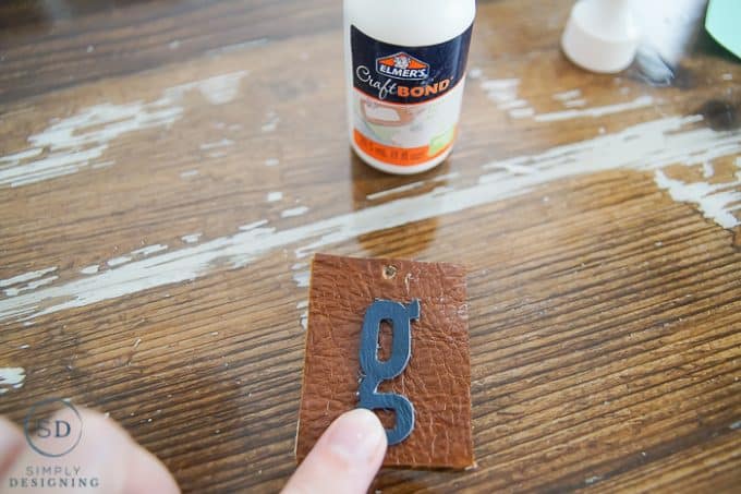 Monogrammed DIY Leather Keychain | Simply Designing with Ashley