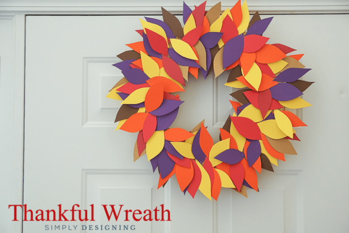 Simple Thankful Wreath Thanksgiving Craft | Simply Designing with Ashley
