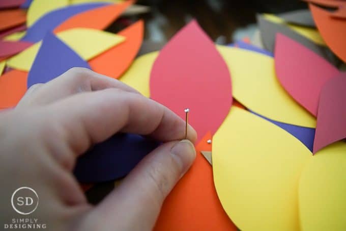 Simple Thankful Wreath Thanksgiving Craft | Simply Designing with Ashley