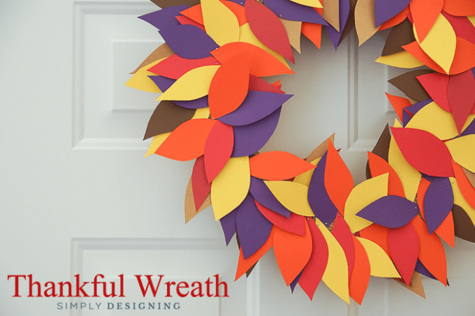 Simple Thankful Wreath Thanksgiving Craft | Simply Designing with Ashley