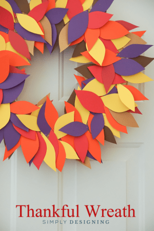 Simple Thankful Wreath Thanksgiving Craft | Simply Designing with Ashley