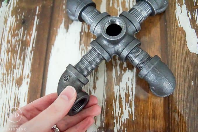 DIY Light Fixture | How to use Industrial Piping for a custom size and ...