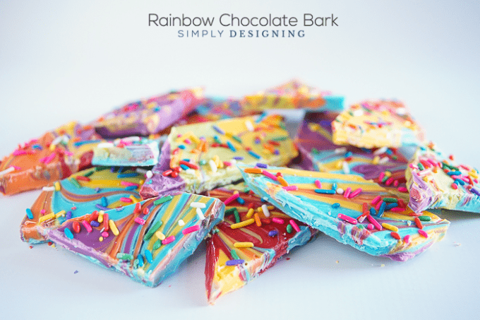 Rainbow Chocolate Bark Recipe | Simply Designing with Ashley