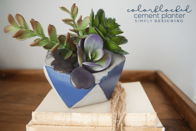 How to Make a Colorblocked Cement Planter | Simply Designing with Ashley