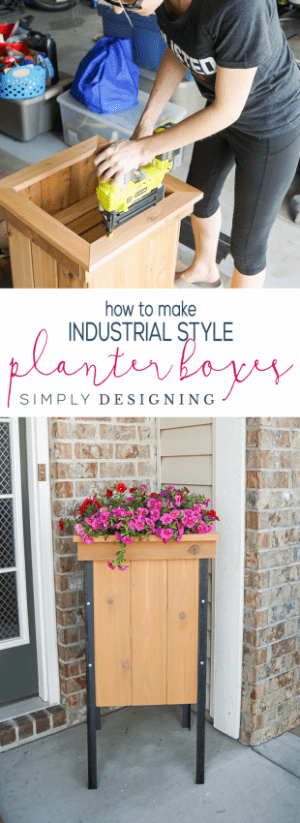 How to Make Industrial Planter Boxes | Simply Designing with Ashley