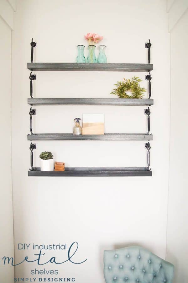 How to Make Industrial Metal Shelves | Simply Designing with Ashley