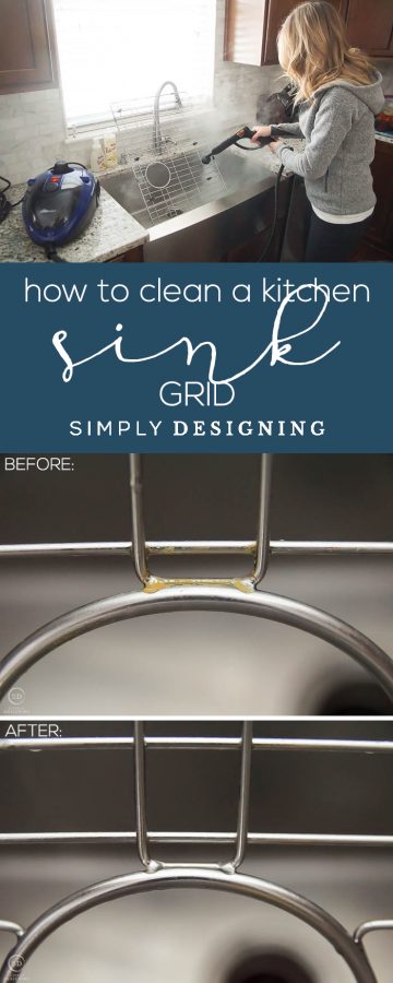 How to Clean a Kitchen Sink Grid | Simply Designing with Ashley