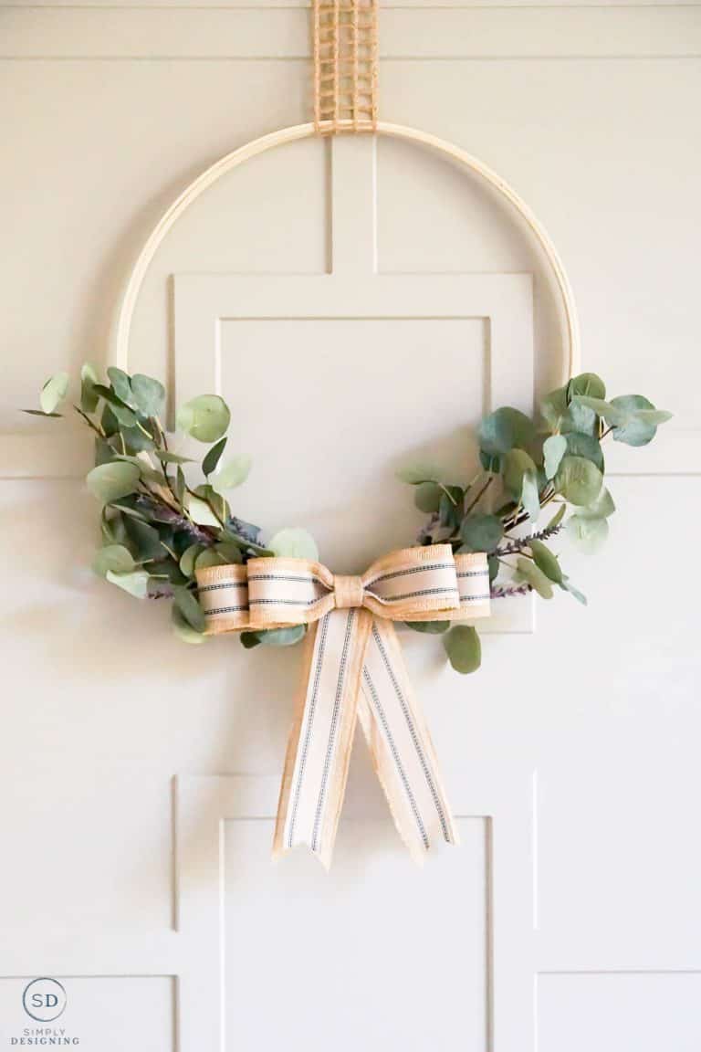 How to make a Fall Hoop Wreath