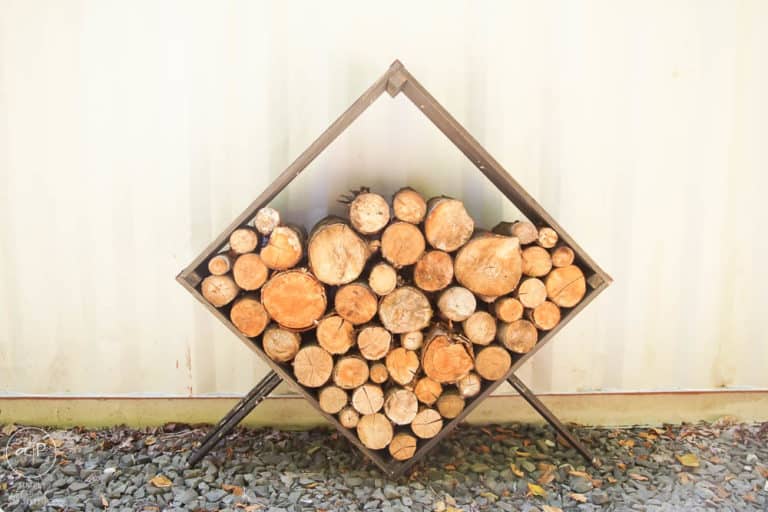 DIY Firewood Rack | Simply Designing with Ashley