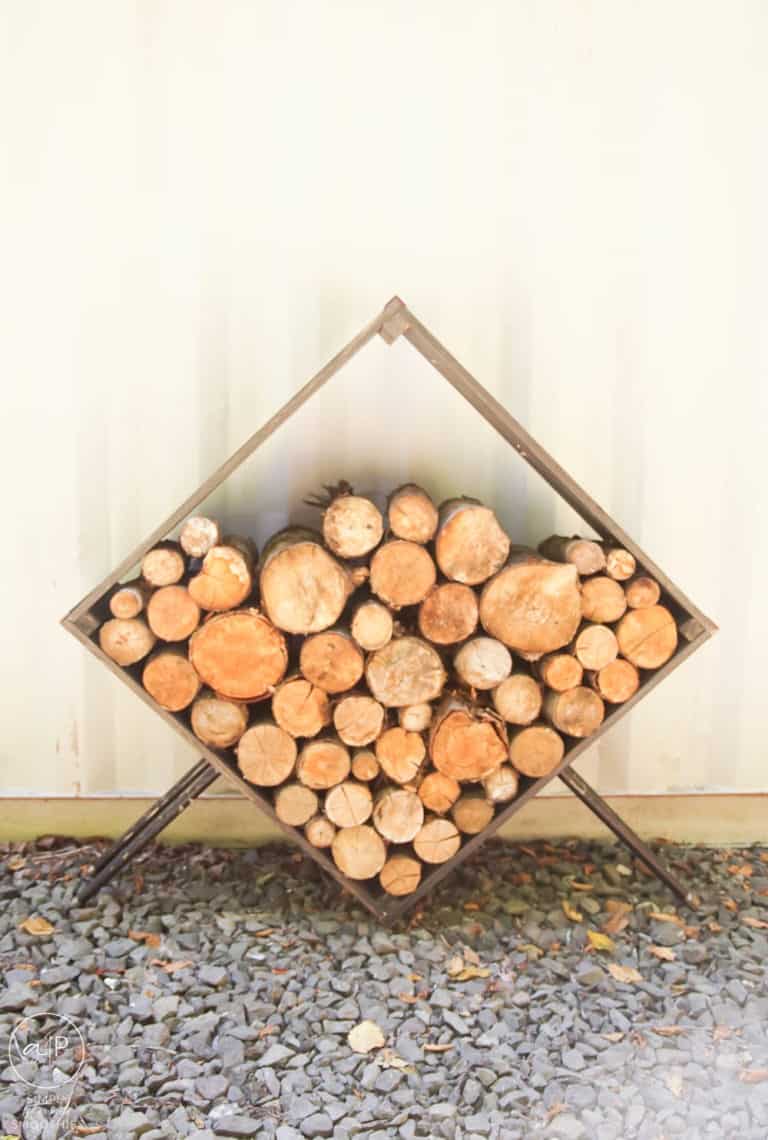 DIY Firewood Rack | Simply Designing with Ashley